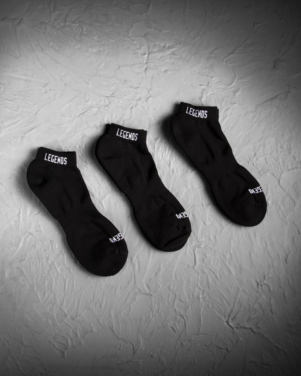 LEGENDS SOCKS BLACK LOW PACK X3– Ballers Colombia
